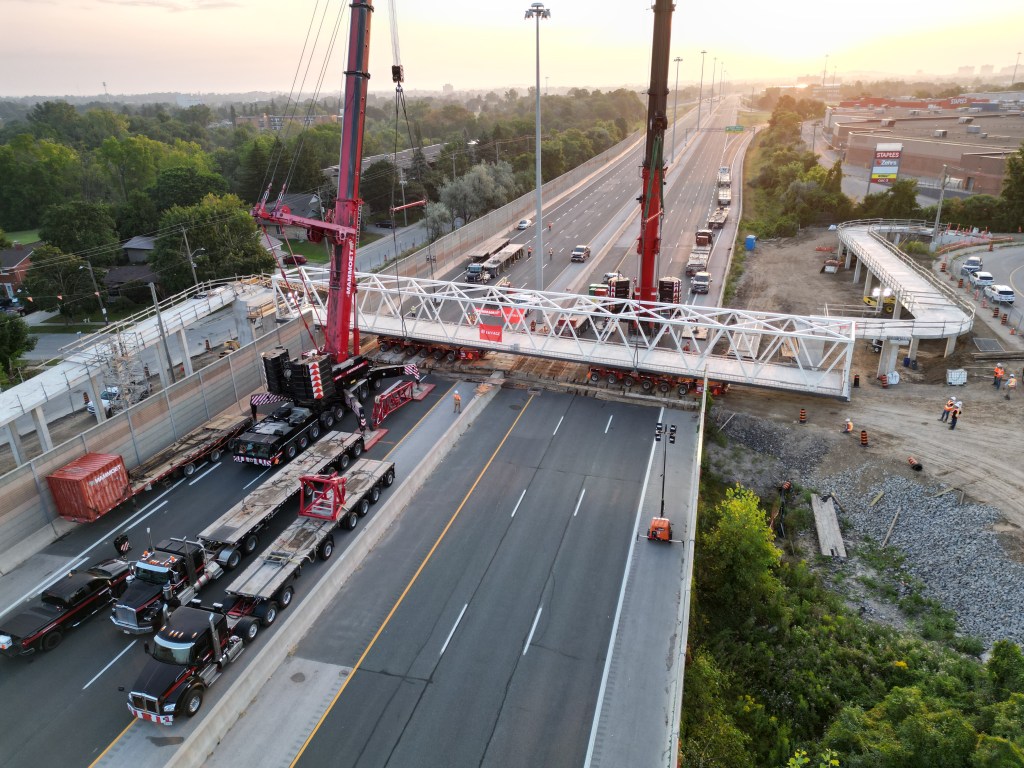 How we lifted a new bridge across Highway 7/8 – Around the Region